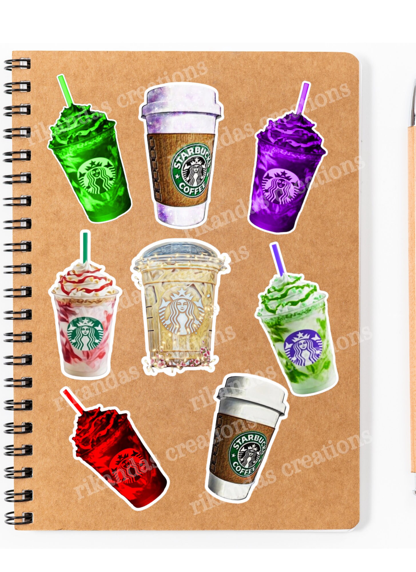 Starbucks Coffee Stickers | Galaxy | to Go Cup | Red | Purple | Green ...
