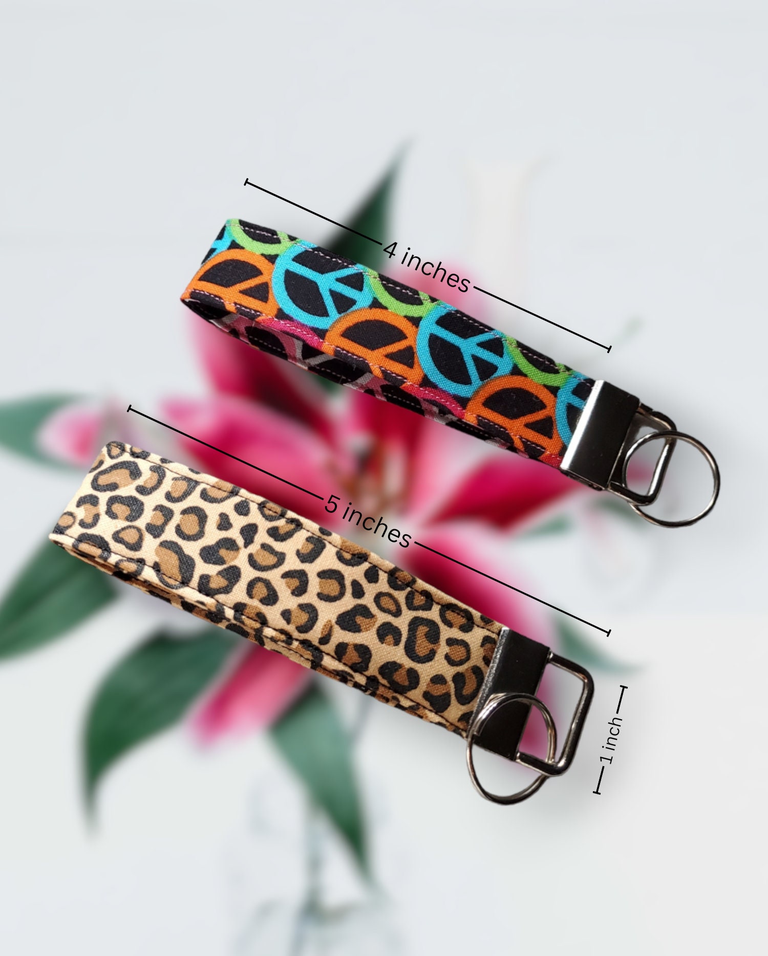 Key Fob Keychain Handmade Keychain Wristlet Keychain Multicolored ...