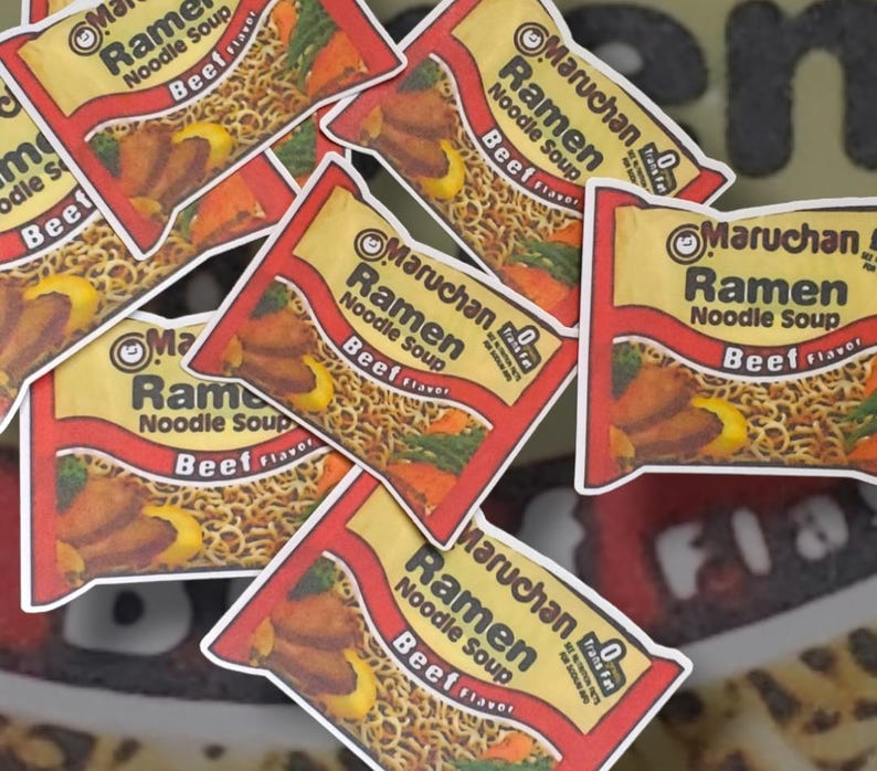 Beef Flavor Ramen Noodle Sticker - Maruchan - Ramen Sticker - Etsy