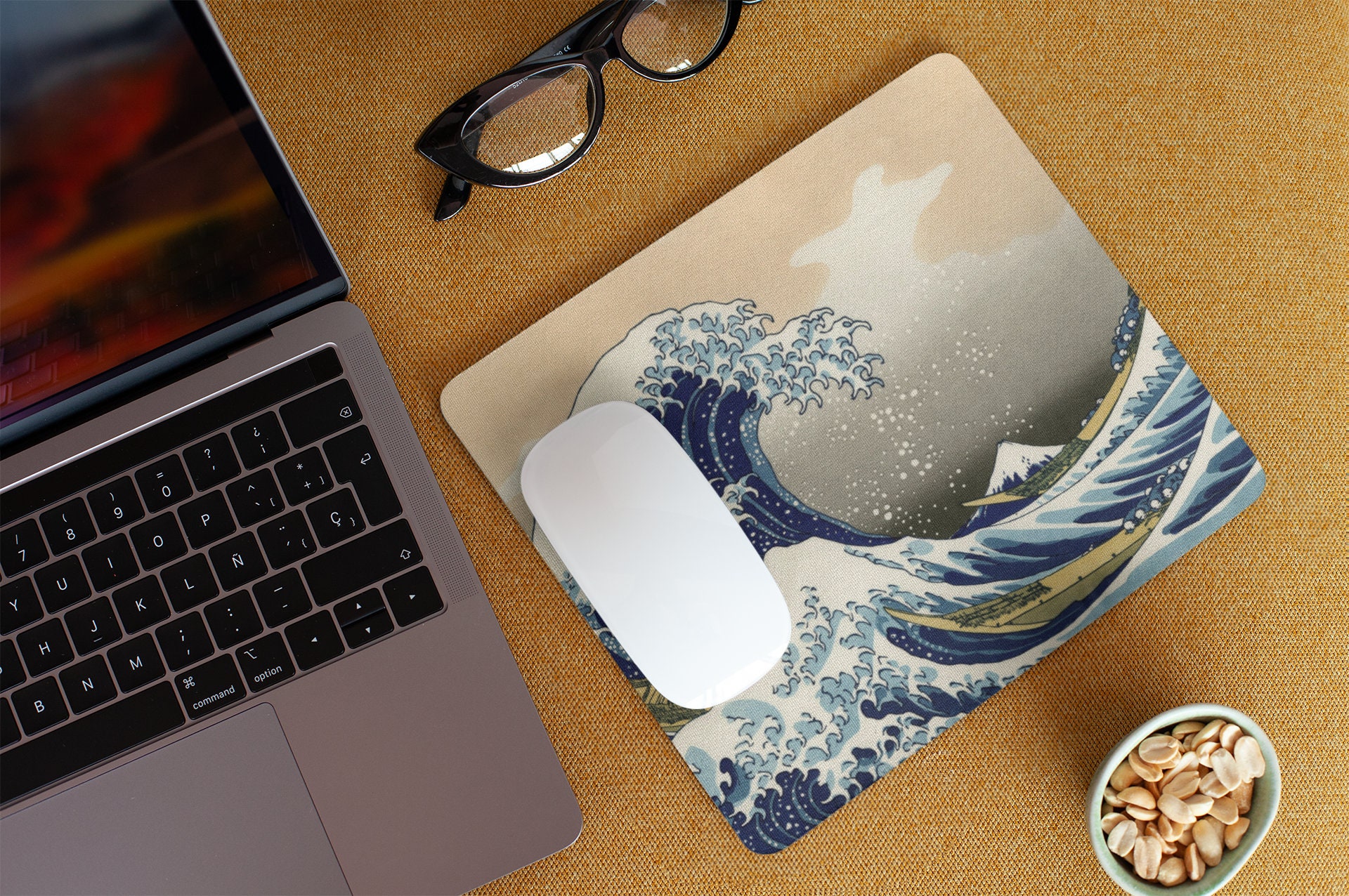 Hokusai's the Great Wave at Kanagawa Mousepad. the Great Wave Mouse Pad ...