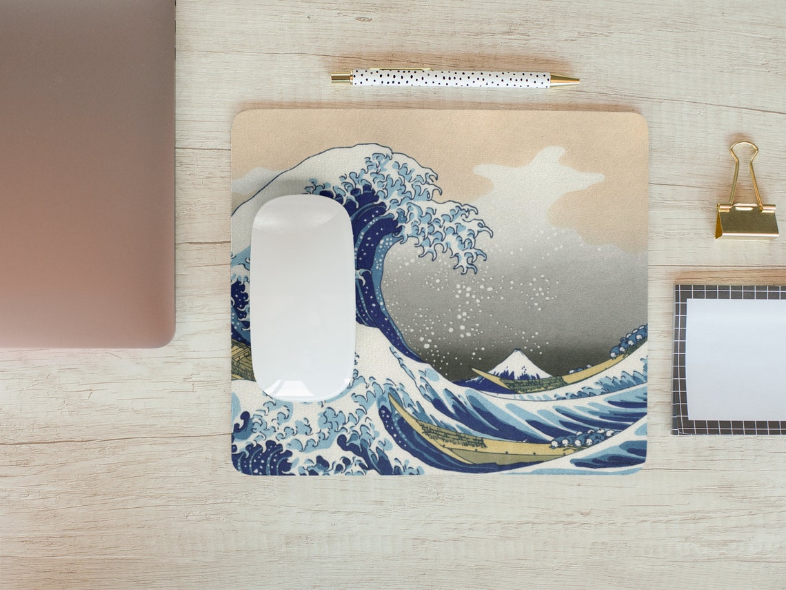Hokusai's the Great Wave at Kanagawa Mousepad. the Great Wave Mouse Pad ...
