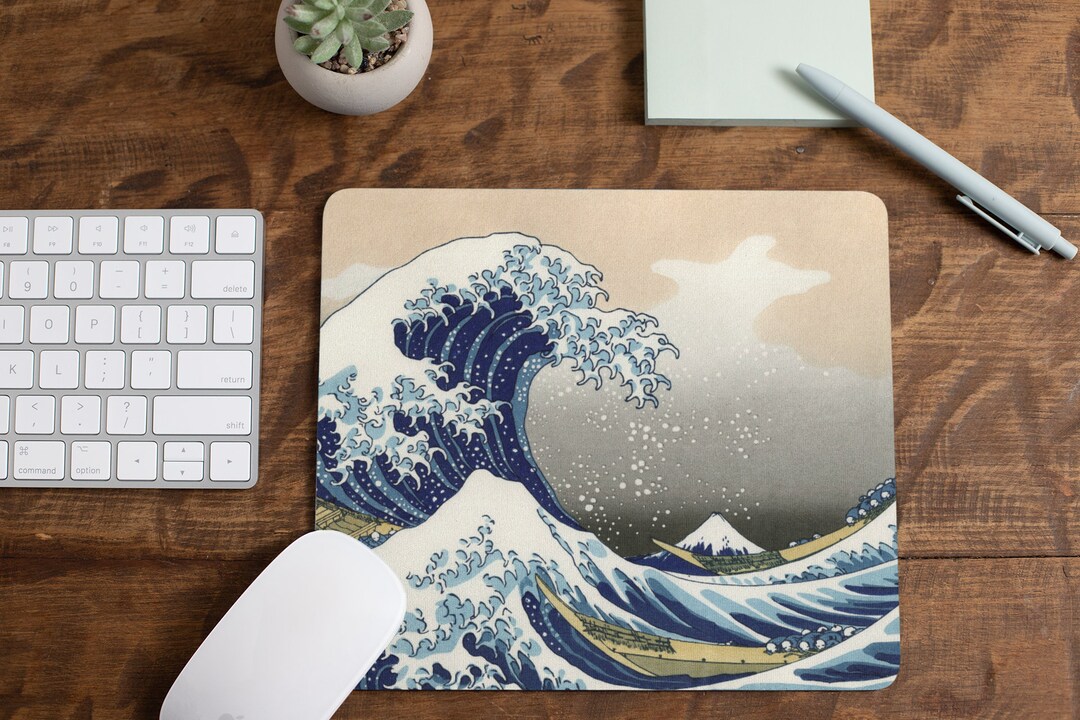 Hokusai's the Great Wave at Kanagawa Mousepad. the Great Wave Mouse Pad ...