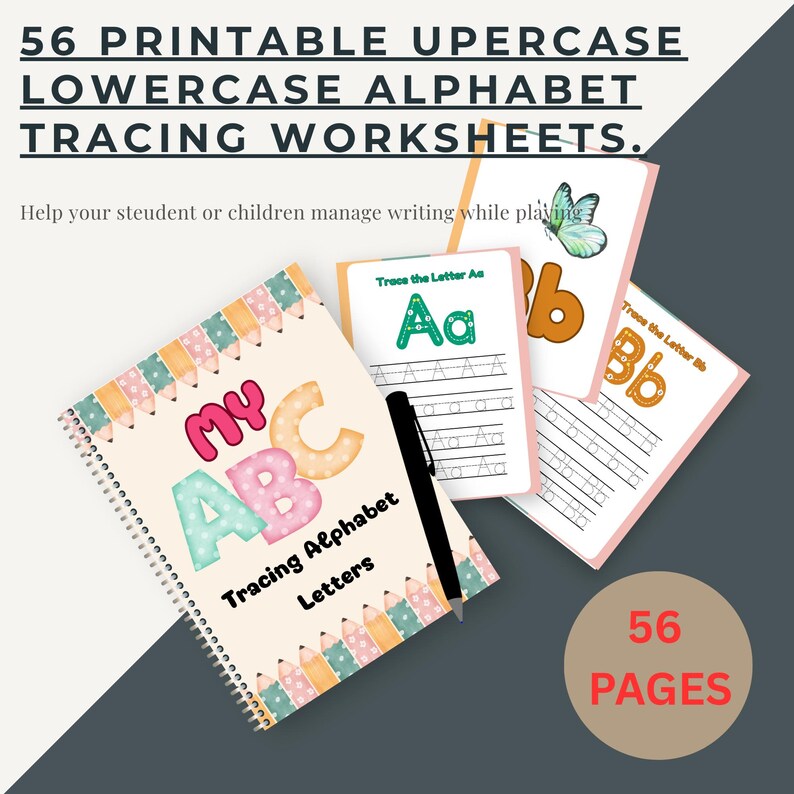 Alphabet Tracing Worksheets, Preschool-kindergarten Handwriting ...