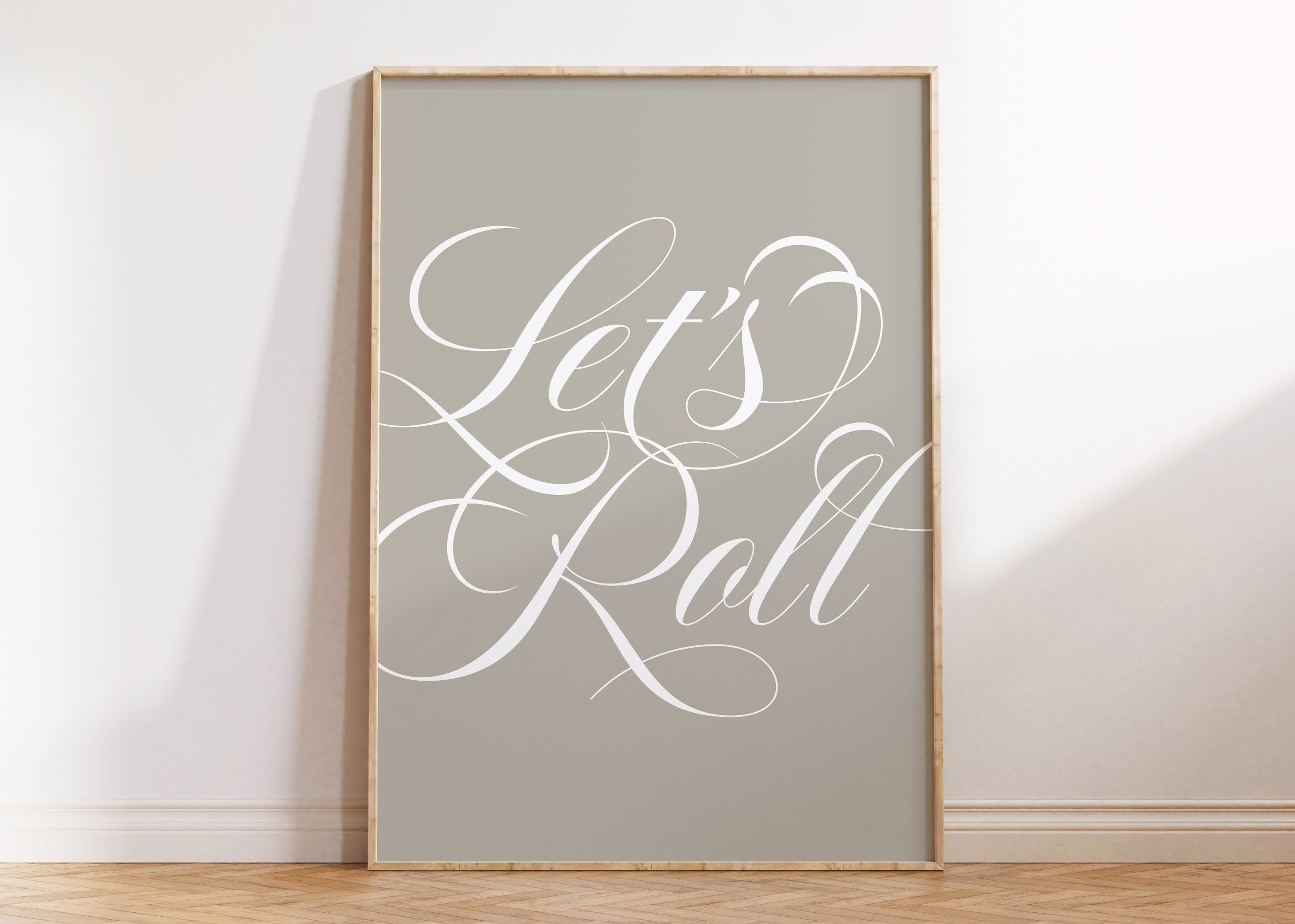 Let's Roll Quote Wall Art Print | Funny Printable Hallway Decor ...