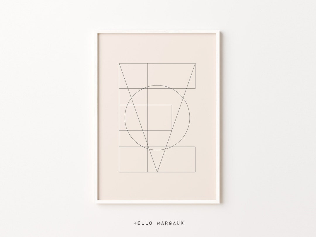 Love Typography Geometric Wall Art | Abstract Love Typography Poster ...
