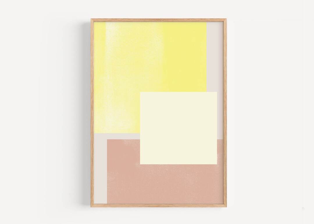 Abstrakte Minimal Wand Kunst Color Block Kunst Mid Century Moderne Kunst Minimalistisches Dekor ...