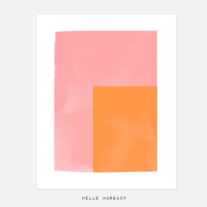Color Block Art | Abstract Minimalist Wall Art | Modern Mid Century ...