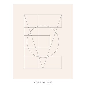 Love Typography Geometric Wall Art | Abstract Love Typography Poster ...
