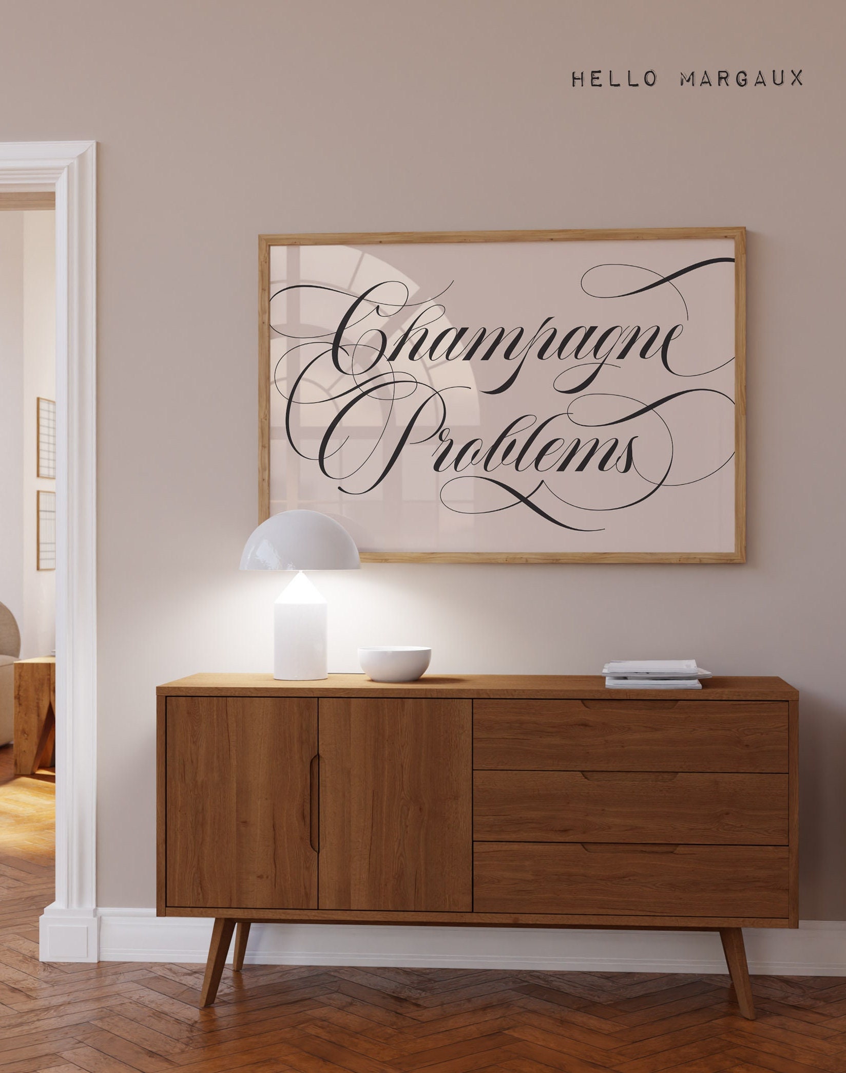 Champagne Problems Wall Art Print | Elegant Typography Quote Printable ...