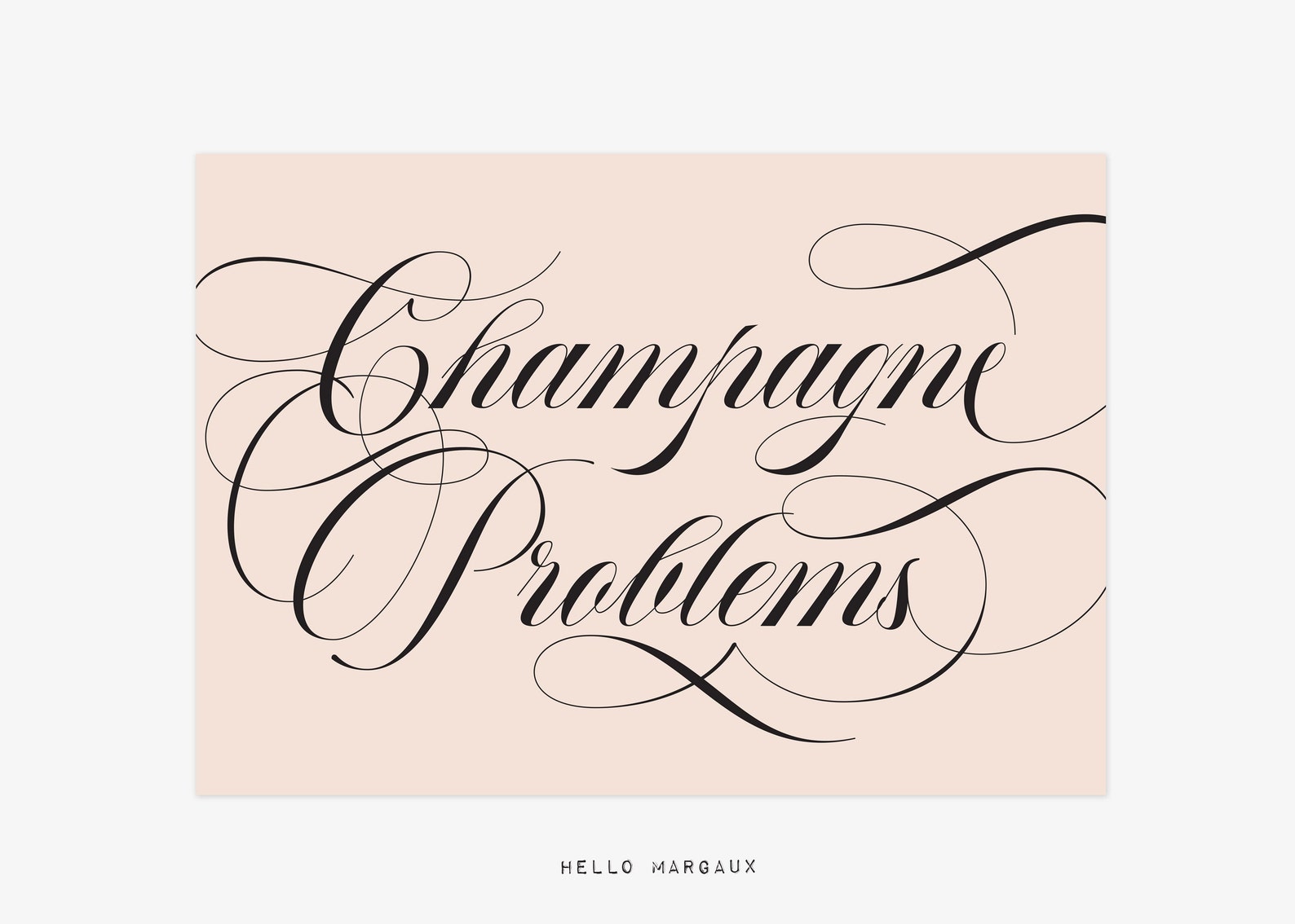 Champagne Problems Wall Art Print | Elegant Typography Quote Printable ...