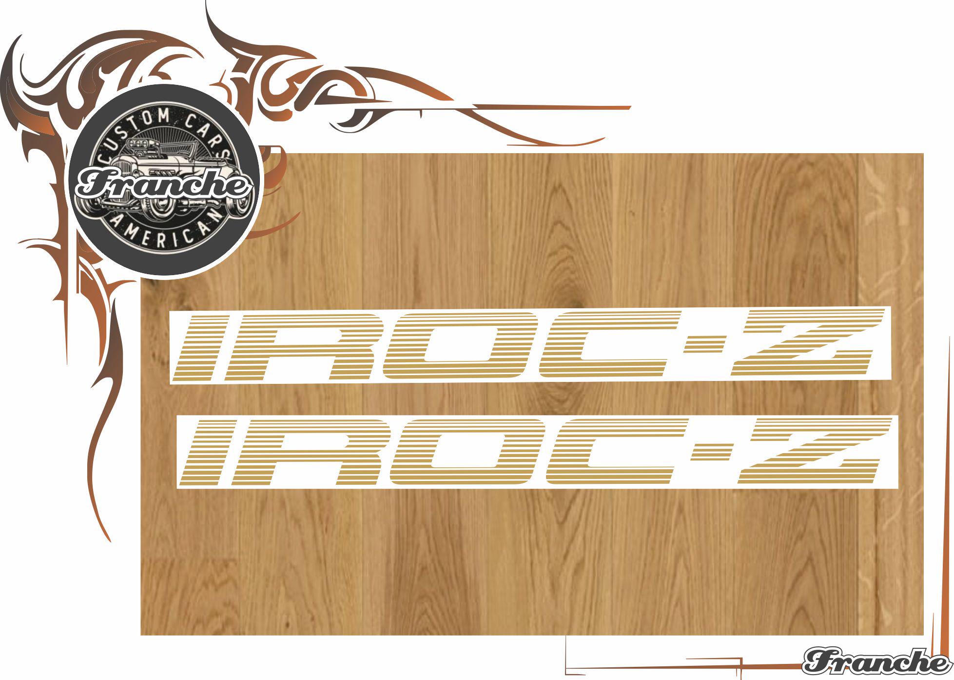 1985-1990 Chevrolet Camaro IROC-Z Door Vinyl Decals Pair Left & Right ...