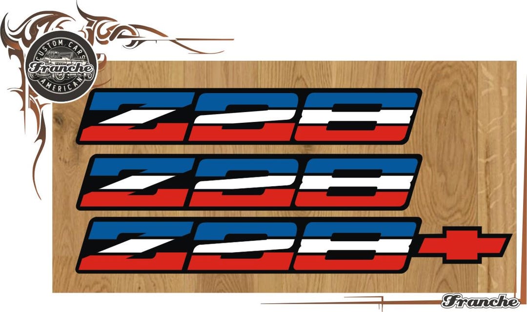 Chevrolet Camaro Z28 Emblem Kit 3rd Generation Minimalist Art USA - Etsy