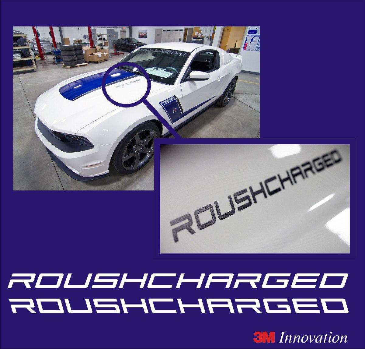 Roushcharged Sticker Emblem Decal Roush Performance Hood Mustang Set ...