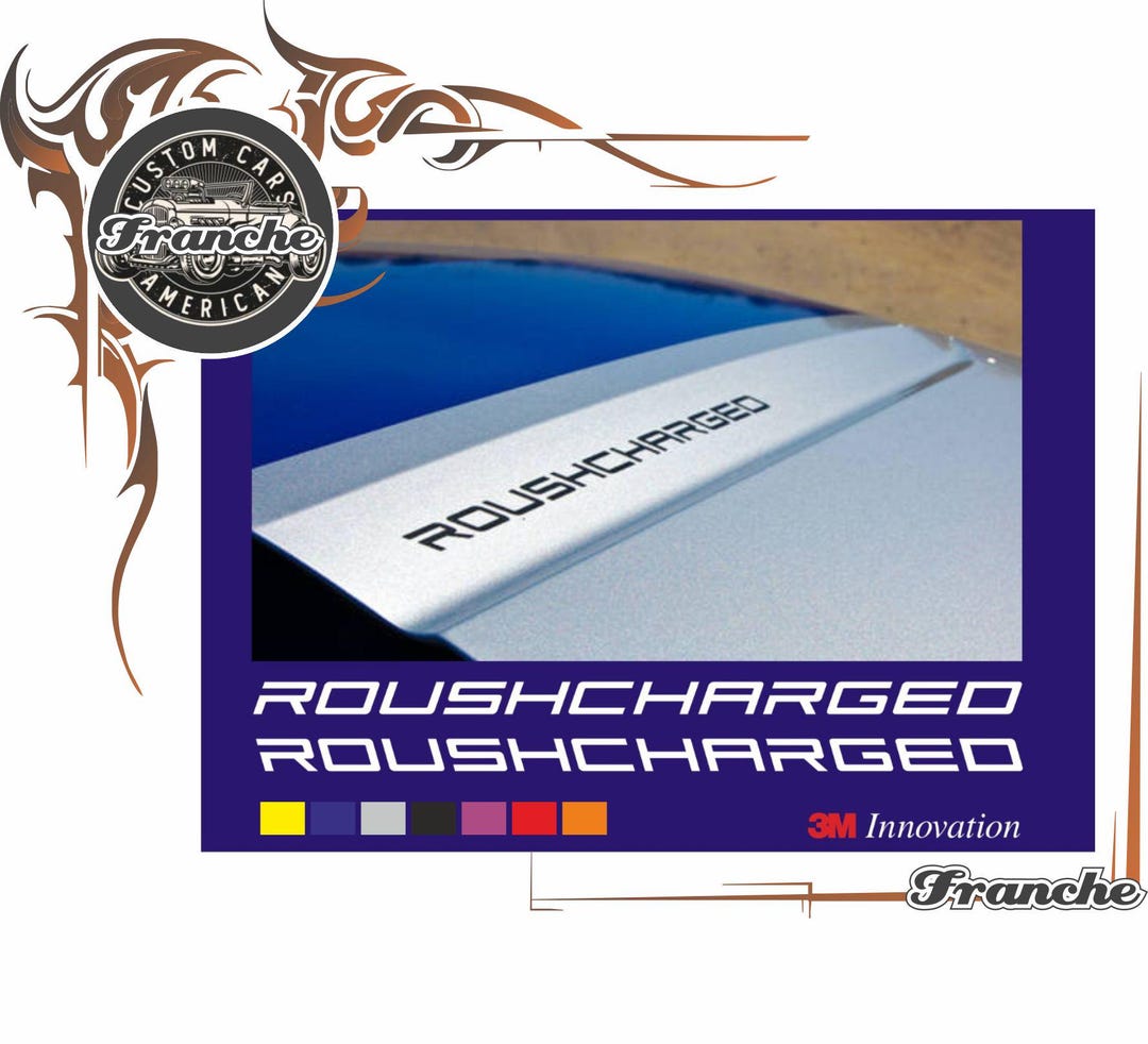 Roushcharged Sticker Emblem Decal Roush Performance Hood Mustang Set ...