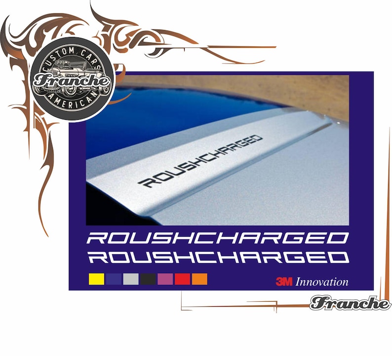Roushcharged Sticker Emblem Decal Roush Performance Hood Mustang Set ...