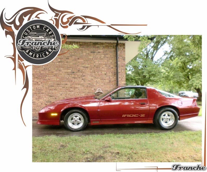 1985-1990 Chevrolet Camaro IROC-Z Door Vinyl Decals Pair Left & Right ...