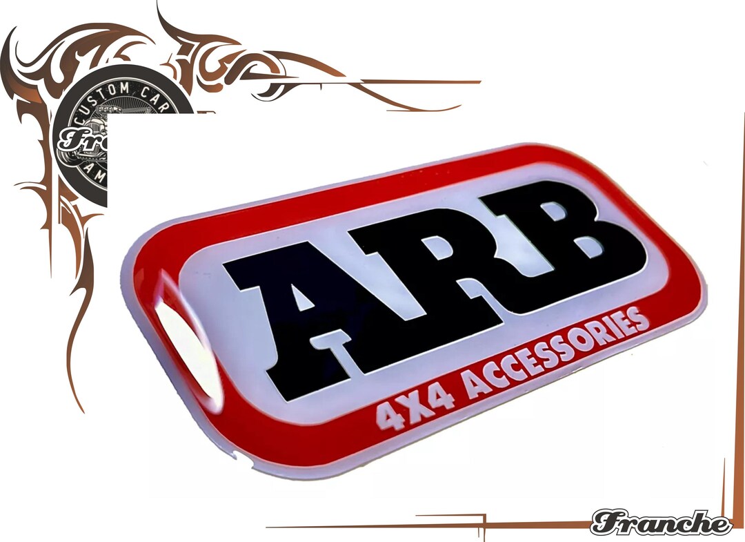 New 3d Domed Glossy Resin Arb Badge Emblem Logo Decals 1.5x3 X1und ...