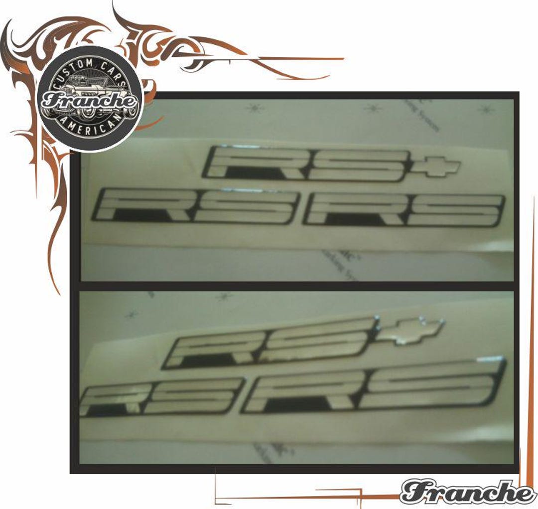 82-92 Chevrolet Camaro RS Emblem New Set X 3 Chrome and Black - Etsy