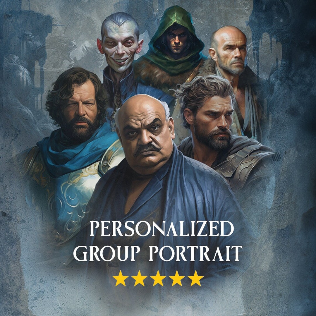 Personalized Group Character Commission for Table Top, Dnd Character ...