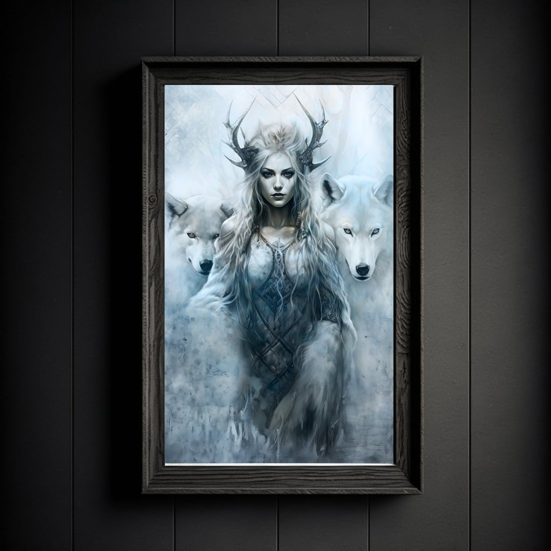 Freya Art Print, Viking Art, Norse Mythology Art, Viking Wall Art ...