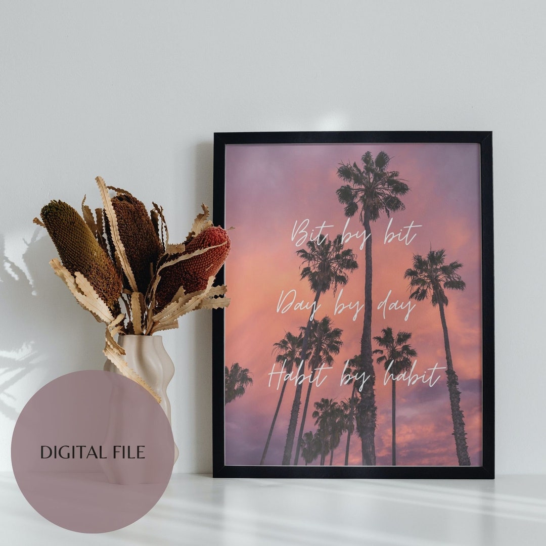 Habit Quote Wall Art Growth Wall Art Keep on Track Wall Decor Keep on ...