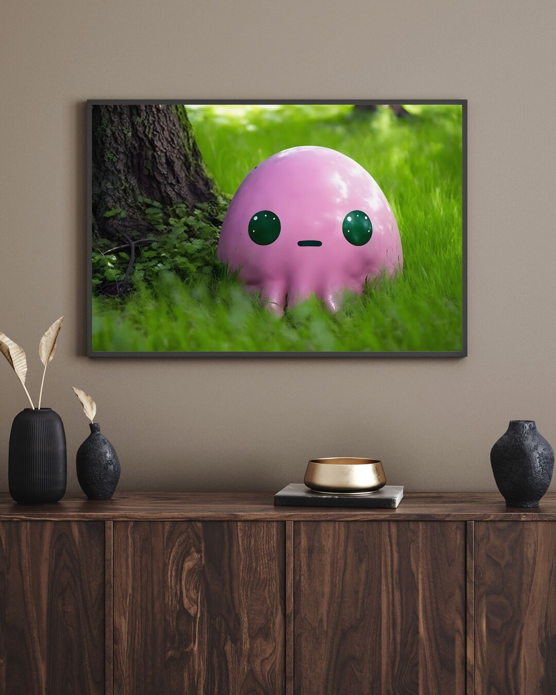 2 Pack - Pink Slime Blob Cute Digital Art - 14x11 - MMORPG Slime Cute ...