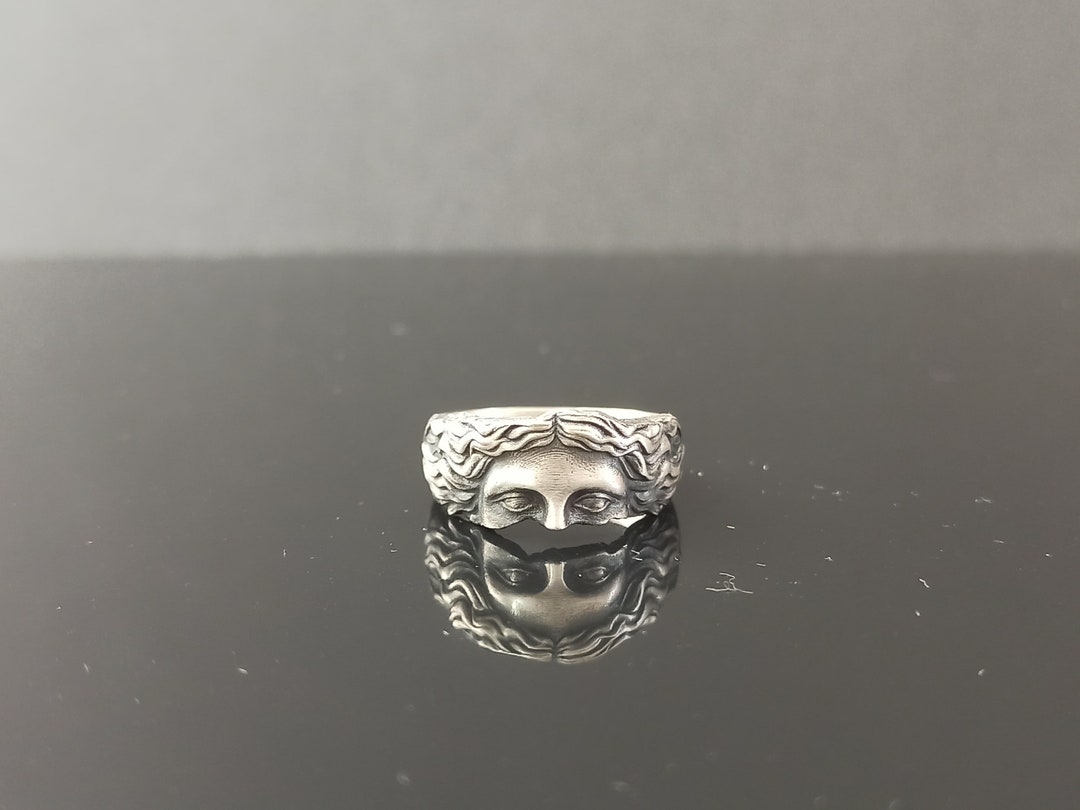 Venus De Milo Eyes Silver Oxidized Ring 925, Unisex Gift Silver Ring - Etsy