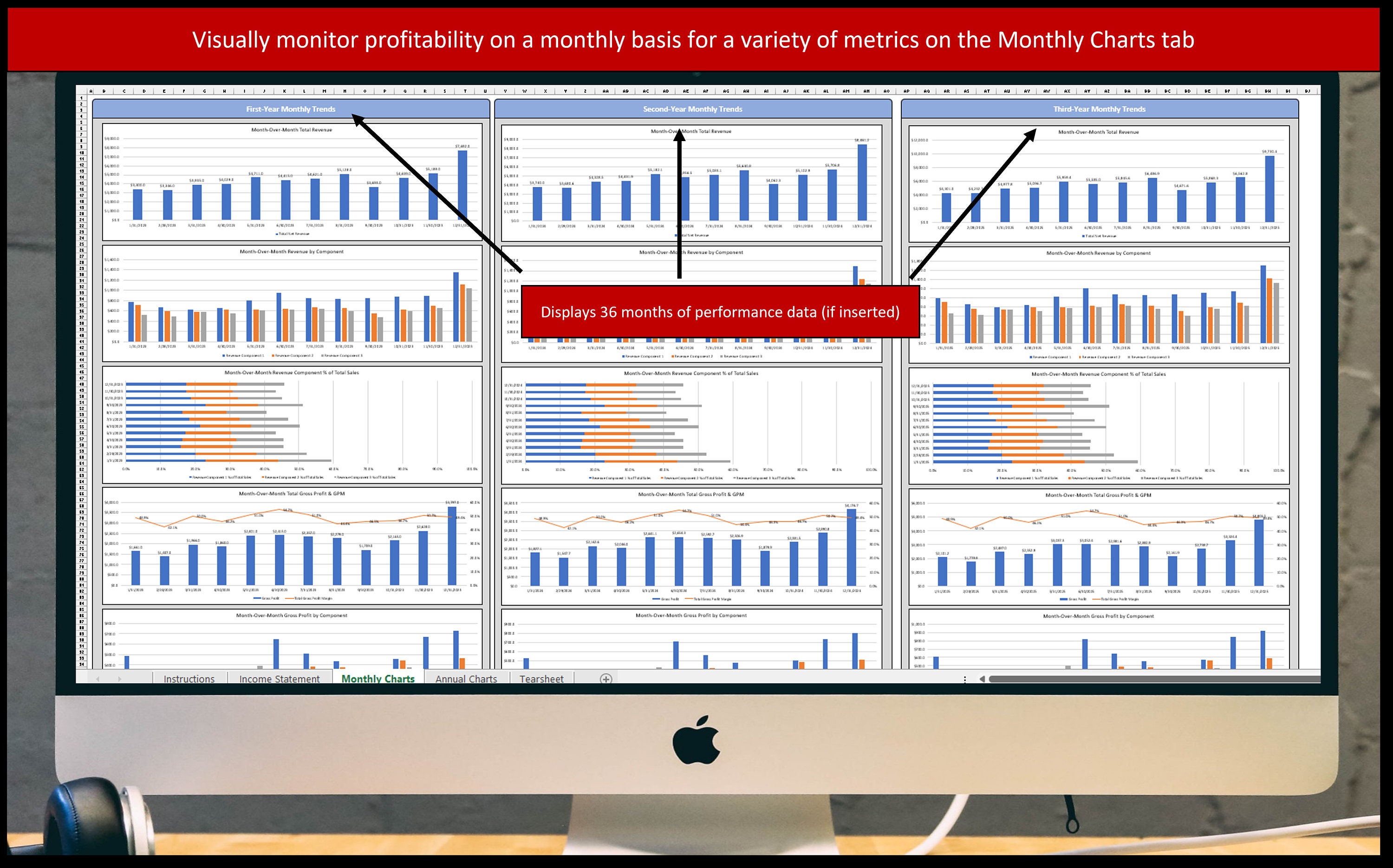 Income Statement Template, Small Business Income Statement, Profit and ...