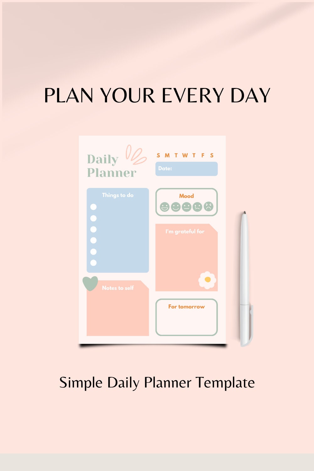 Printable Daily Planner - Etsy