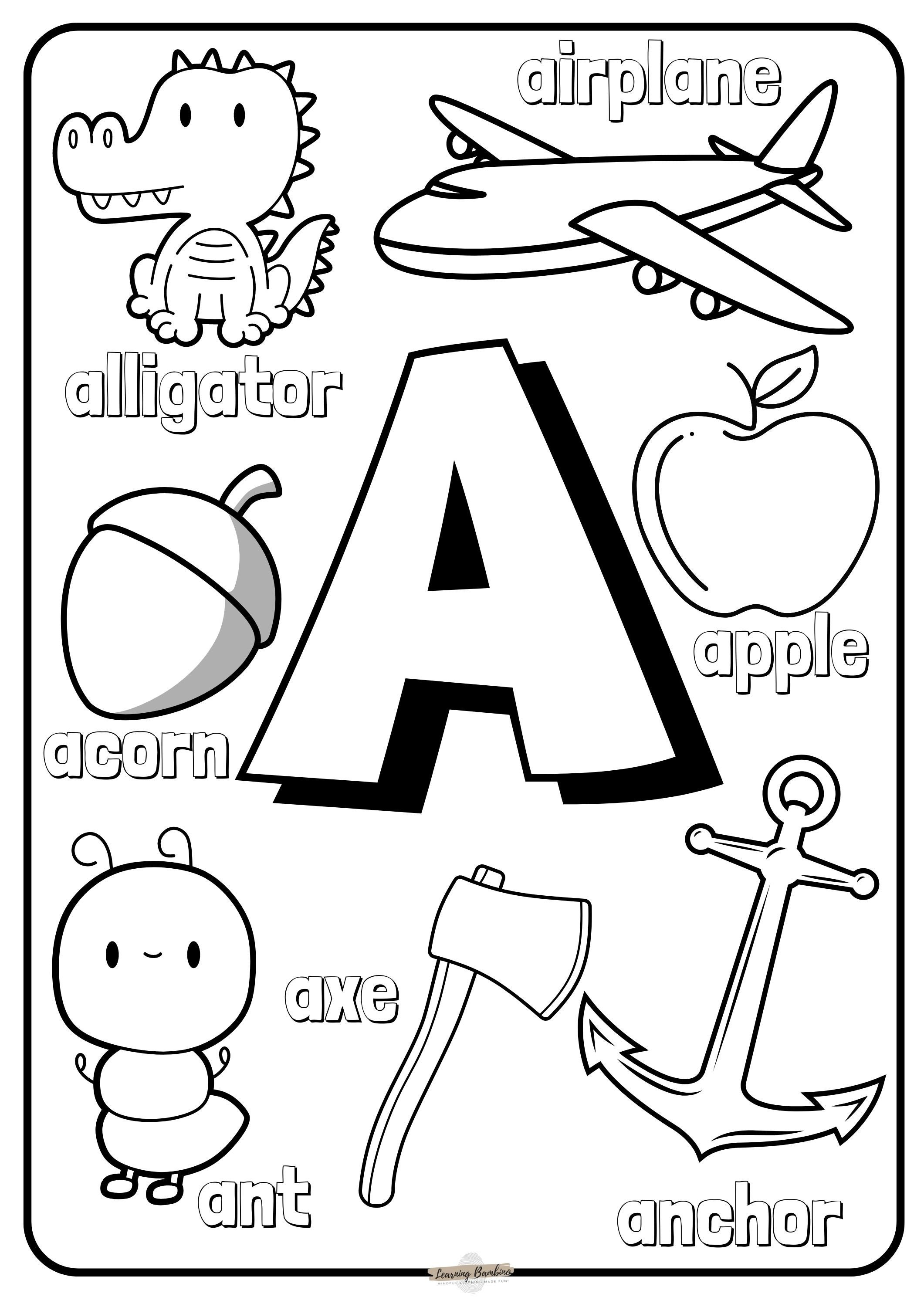 Alphabet Colouring Pages Tracing Worksheets Abc's Writing Preschool ...