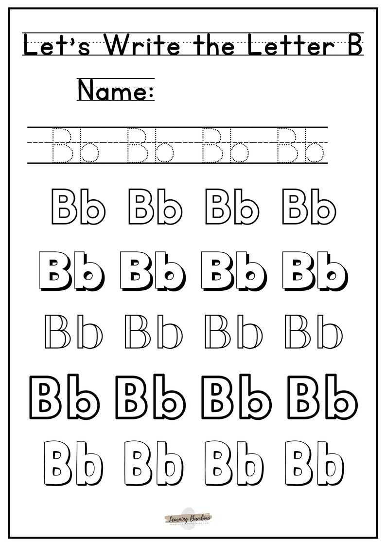 Alphabet Tracing Worksheets Printable Literacy ABC Tracing Letters ...