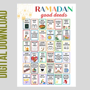 Ramadan Good Deeds Calendar I Ramadan Daily 30 Deeds I Kids Instant ...