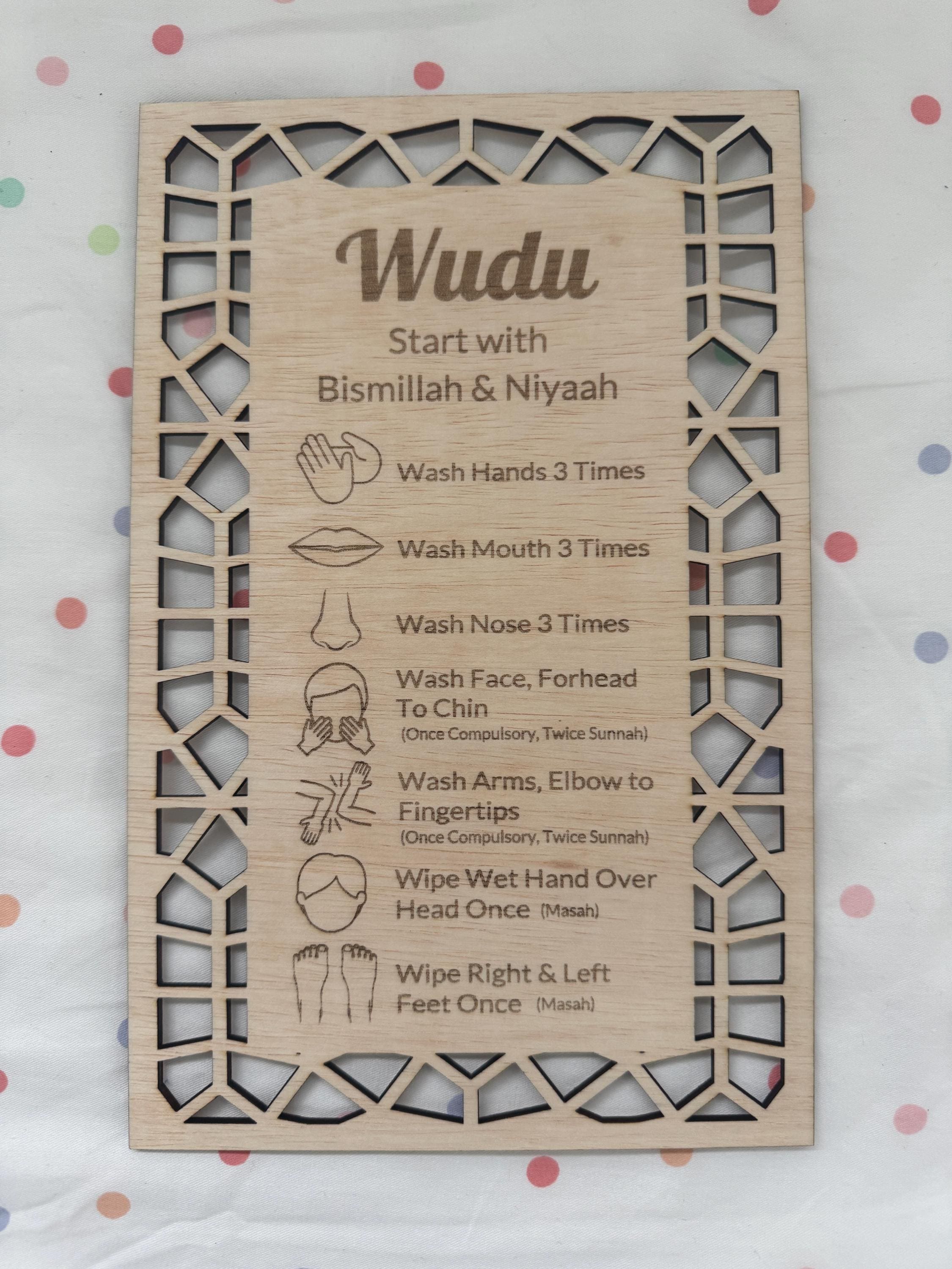 Wudu Chart for Kids| Shia Wudu Chart | Wudu for Prayer | Salah | Wudhu ...