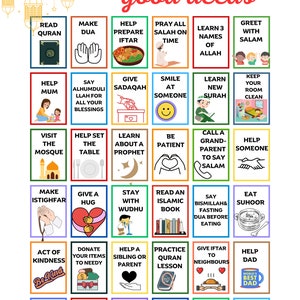Ramadan Good Deeds Calendar I Ramadan Daily 30 Deeds I Kids Instant ...