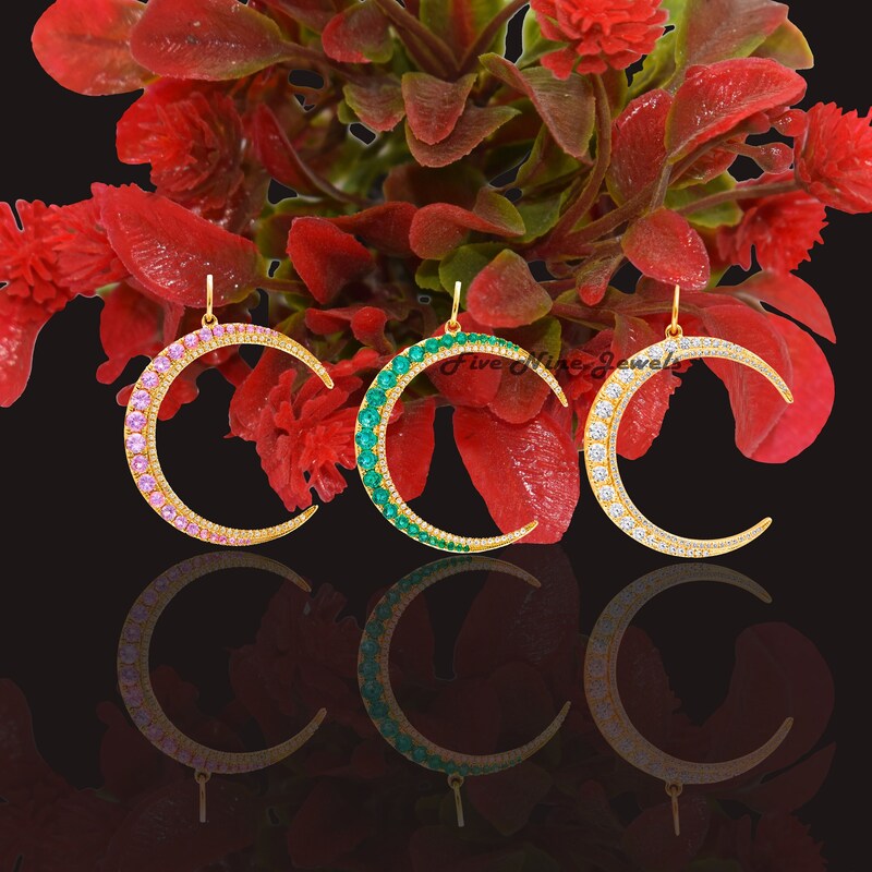 Half Moon Pendant - Etsy