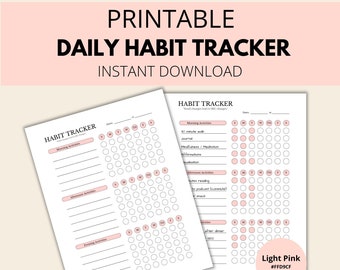6 Boxes Weekly Tracker Moon, Weekly Tracker, Habit Tracker Template ...