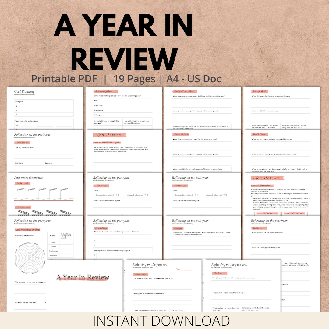 Year in Review End of Year Reflections Reflection Prompts Goal Setting ...