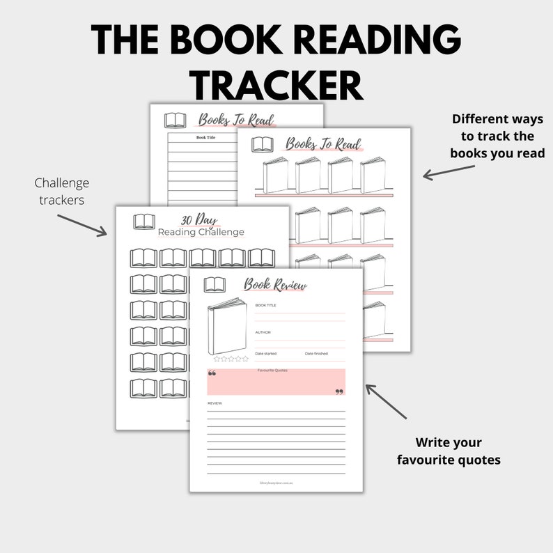 Book Tracker, Reading Tracker, Printable Reading Tracker, Reading ...