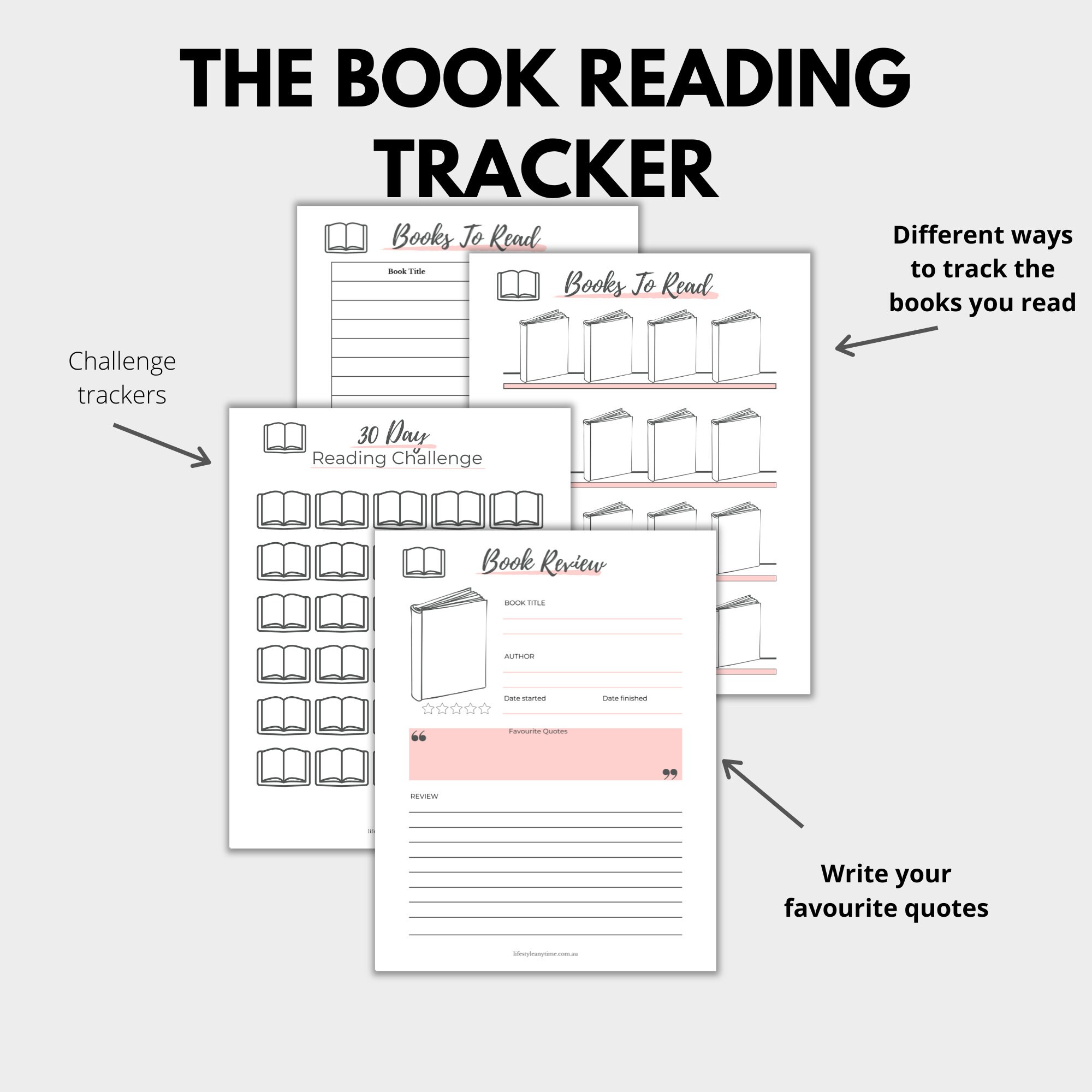 Book Tracker, Reading Tracker, Printable Reading Tracker, Reading ...