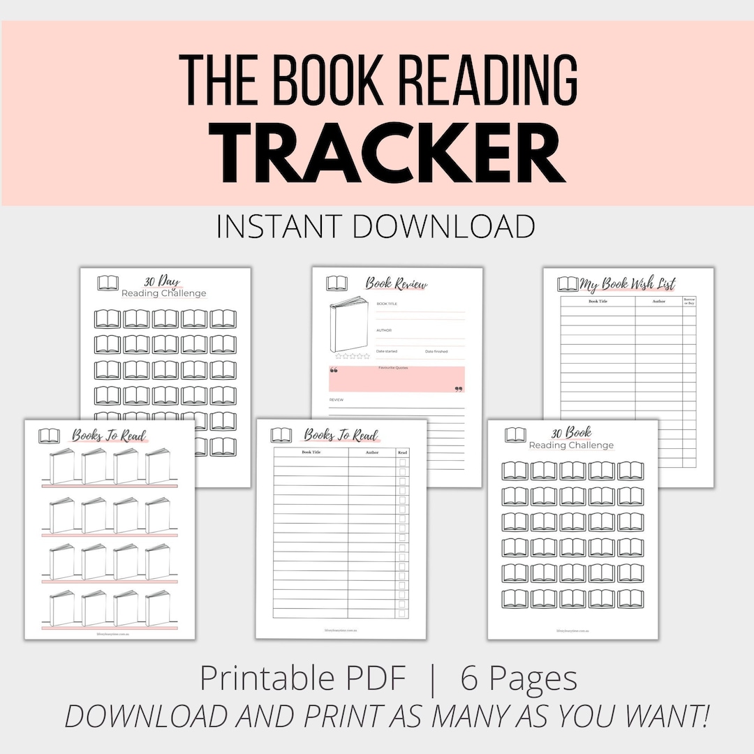 Book Tracker, Reading Tracker, Printable Reading Tracker, Reading ...