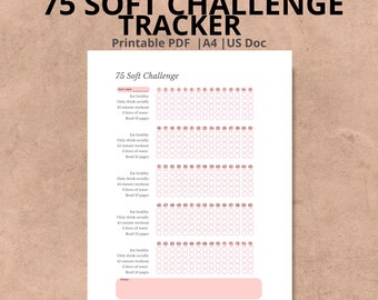 75 Soft Challenge Tracker - Etsy
