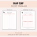 Brain Dump Journal Printable, Brain Dump Worksheet, Planner Pages ...