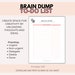 Brain Dump Journal Printable, Brain Dump Worksheet, Planner Pages ...