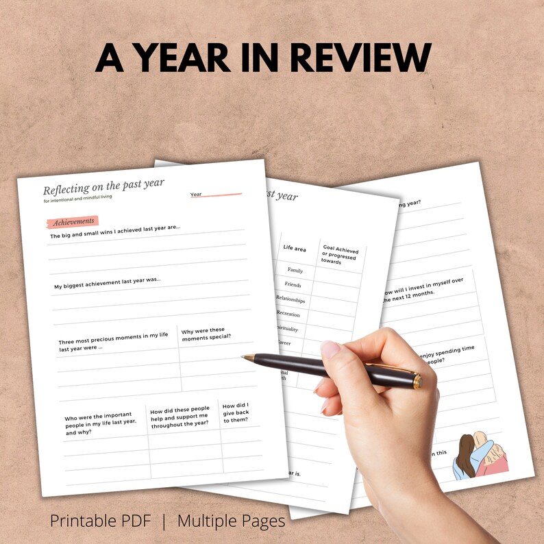 Year in Review End of Year Reflections Reflection Prompts Goal Setting ...
