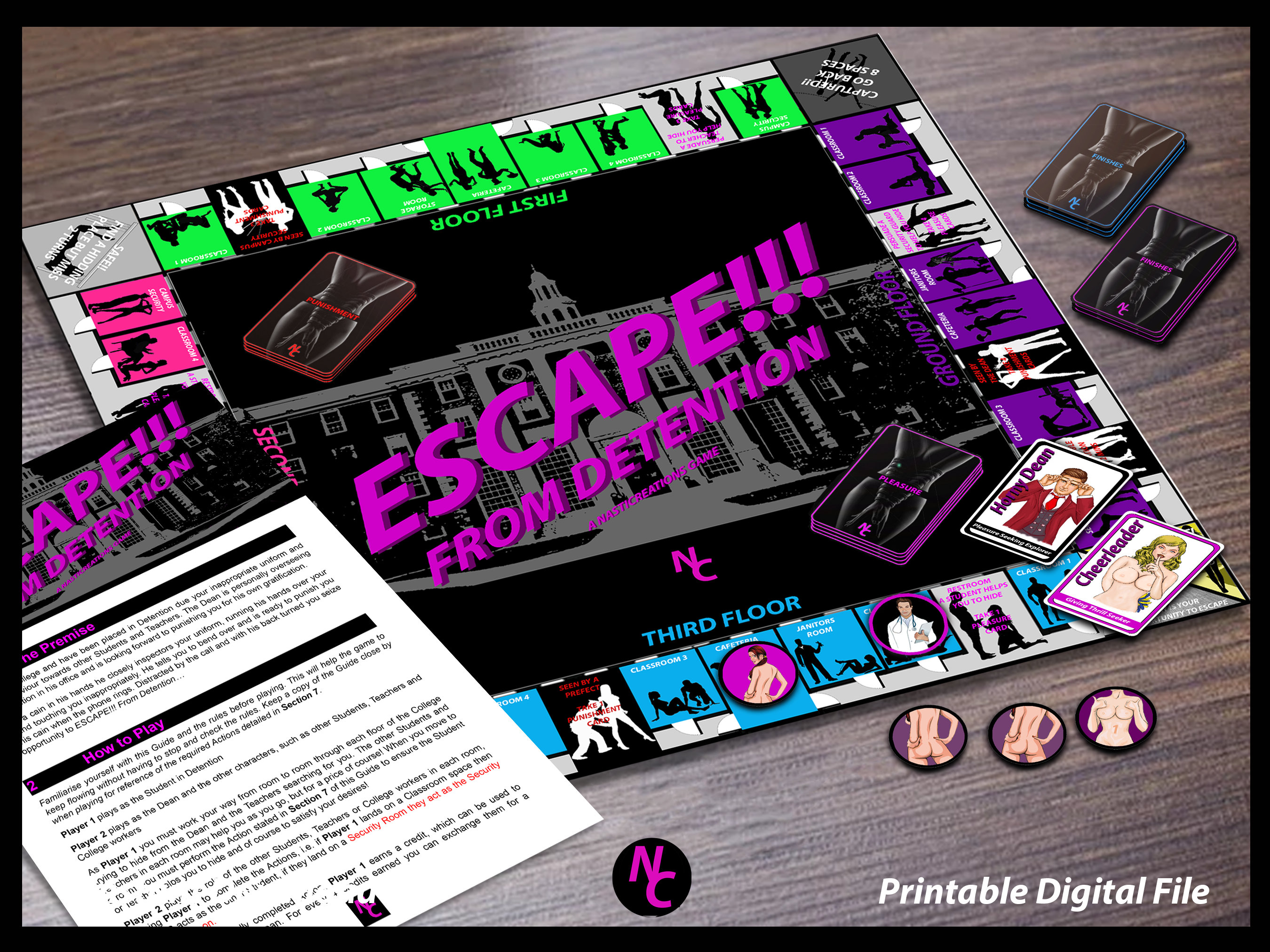 ESCAPE!!! From Detention Sex Game - Etsy