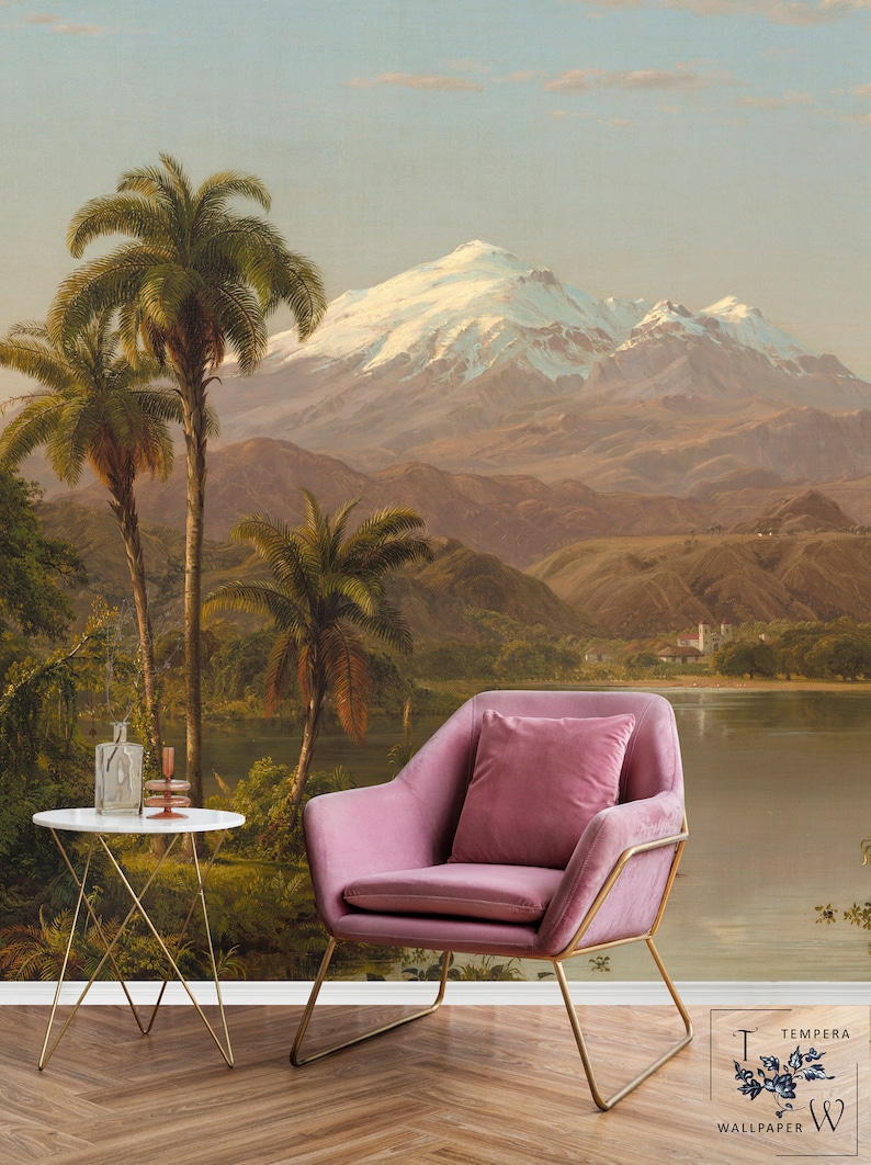 Tamaca Palms Wallpaper by Frederic Church: Self-adhesive Removable ...
