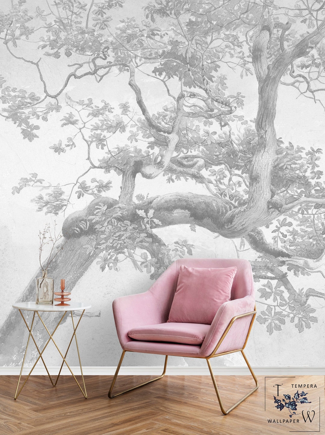 Charles Reginald Aston, Tree Branches Wallpaper, Black and White ...