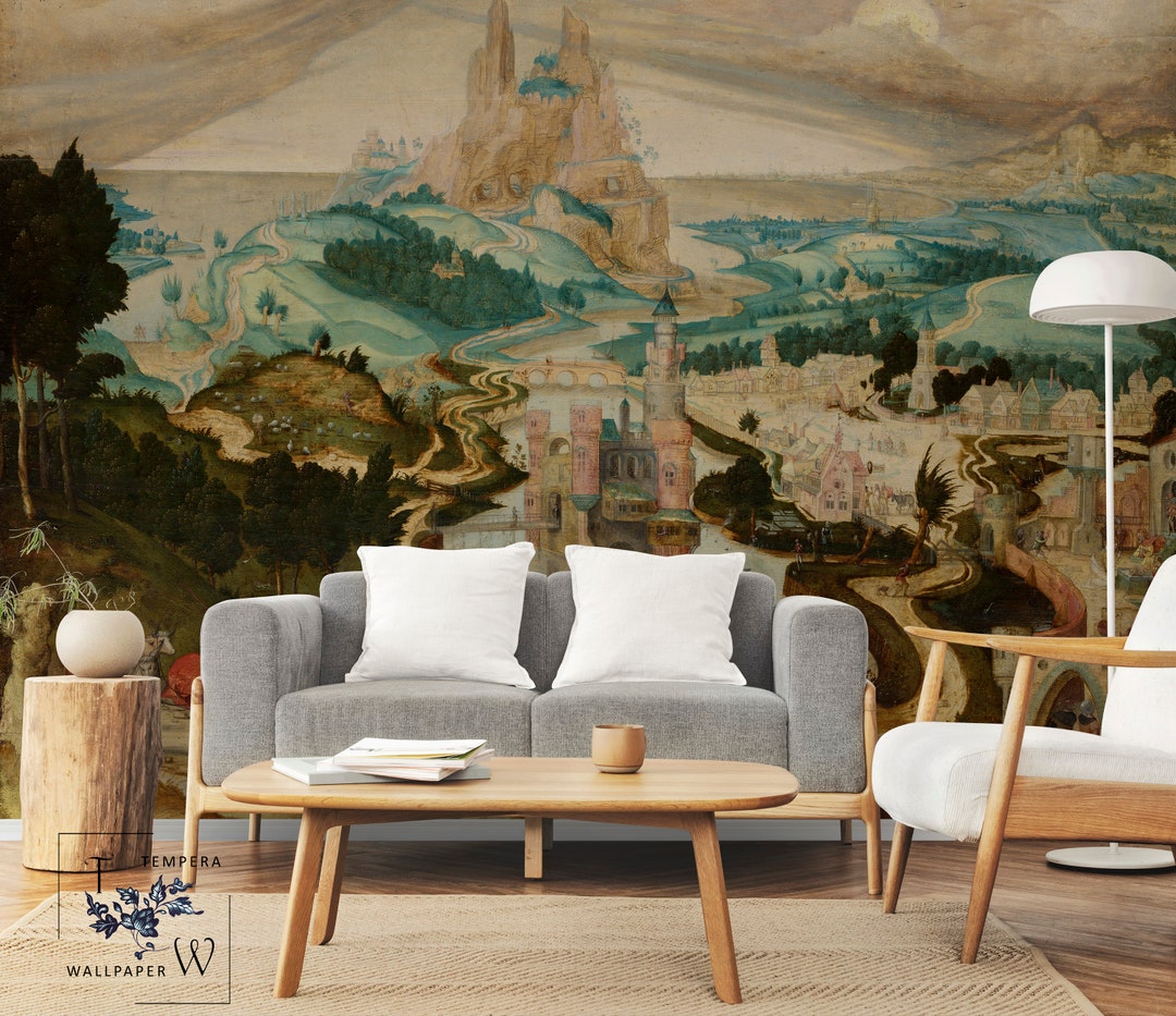 The Arrival in Bethlehem Wallpaper, Master LC Wall Mural - Etsy