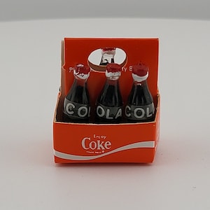 Vintage Miniature Coke Six Pack Holder and Cola Bottles - Etsy