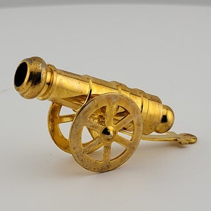 Vintage Miniature Brass Cannon - Etsy